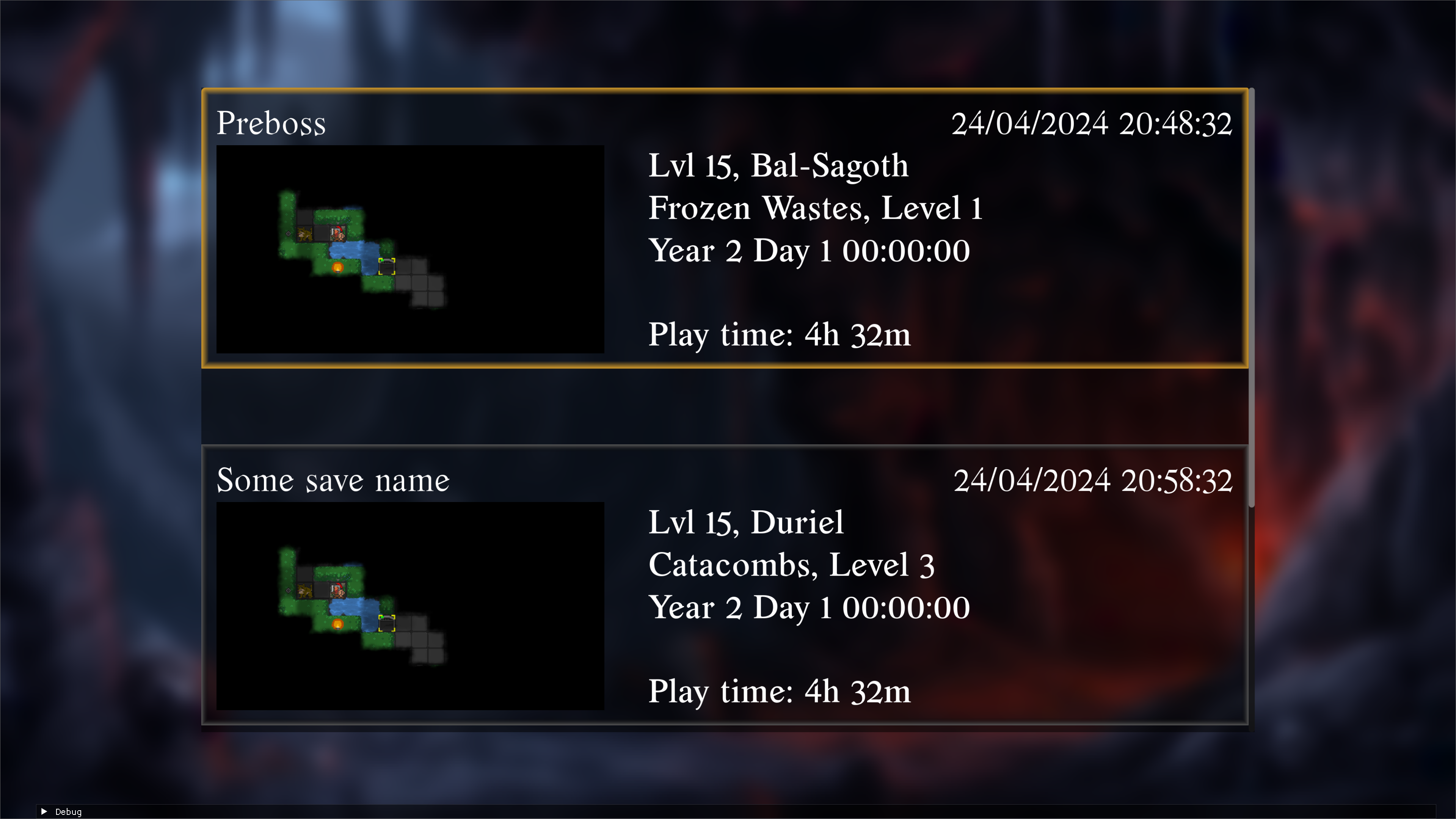 GUI: Continue, MapGen and Startup Time | Sigil of Kings